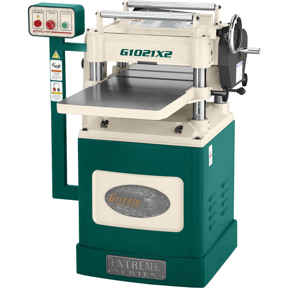 Grizzly G1021X2 - 15" 3 HP Extreme Series Planer w/ Helical Cutterhead ...