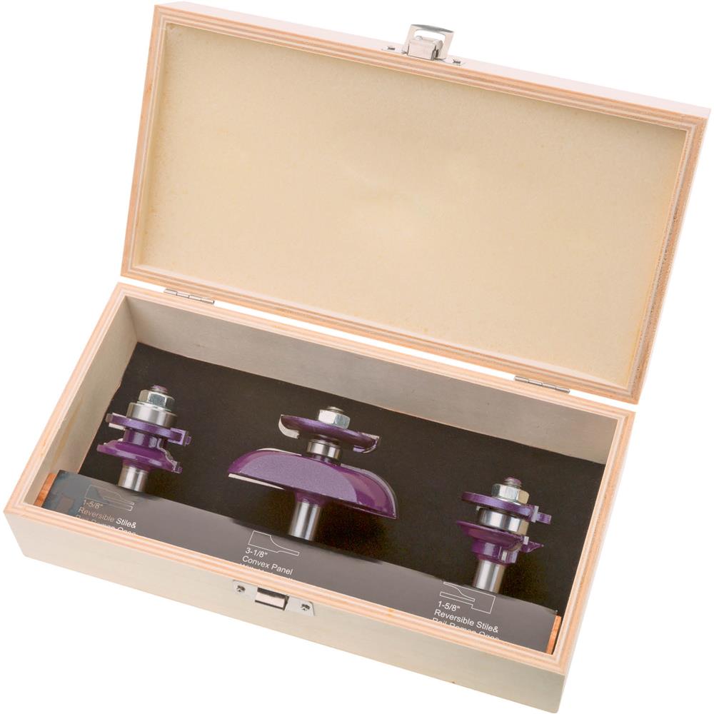 Panel Bit 3 Pc. Set w/ Undercutter, 1/2" Shank - Grizzly Industrial, Inc.