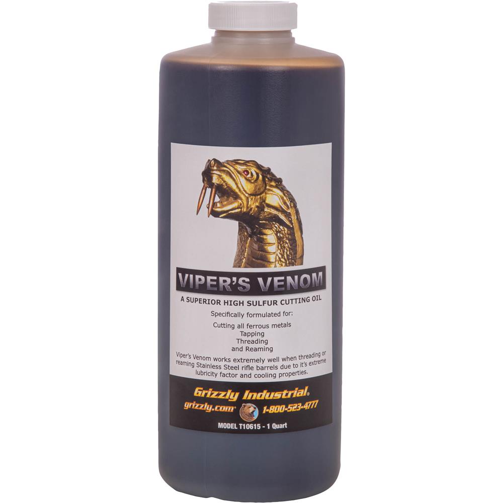 Grizzly T10615 - Viper's Venom Cutting Oil, Quart - Grizzly Industrial ...