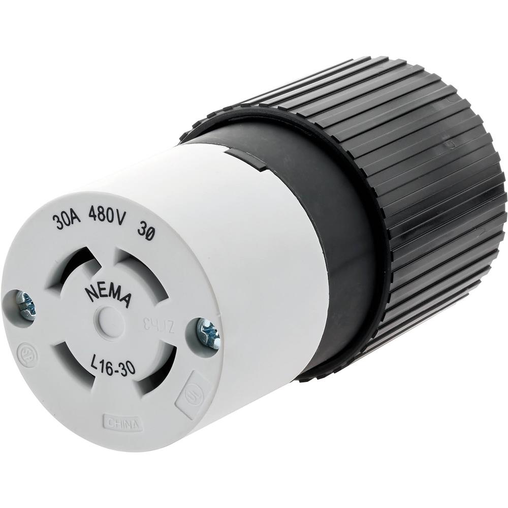 30 Amp 480V NEMA L16-30 3-Phase Twist Lock Connector - Grizzly ...