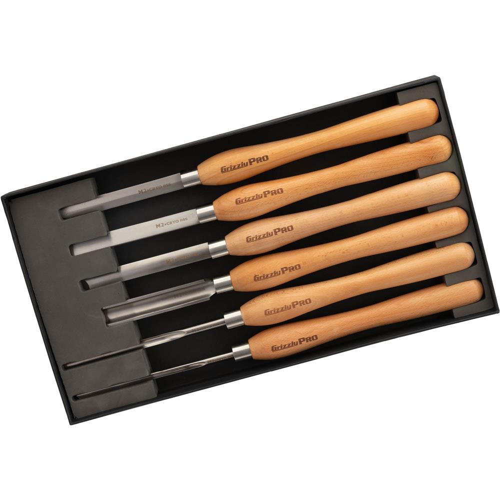 6-Pc. M2 Cryo Lathe Tool Set, Detail & Precision - Grizzly Industrial, Inc.