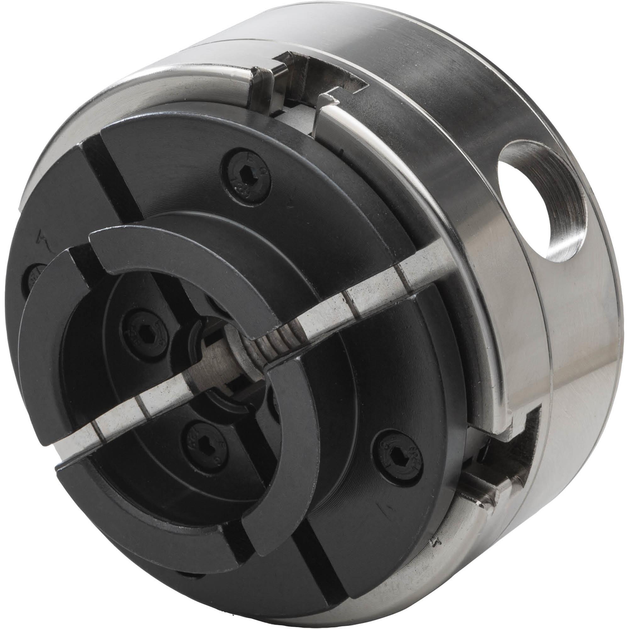 3.75" Bevel Gear 4-Jaw Wood Chuck, 1" x 8TPI - Grizzly Industrial, Inc.