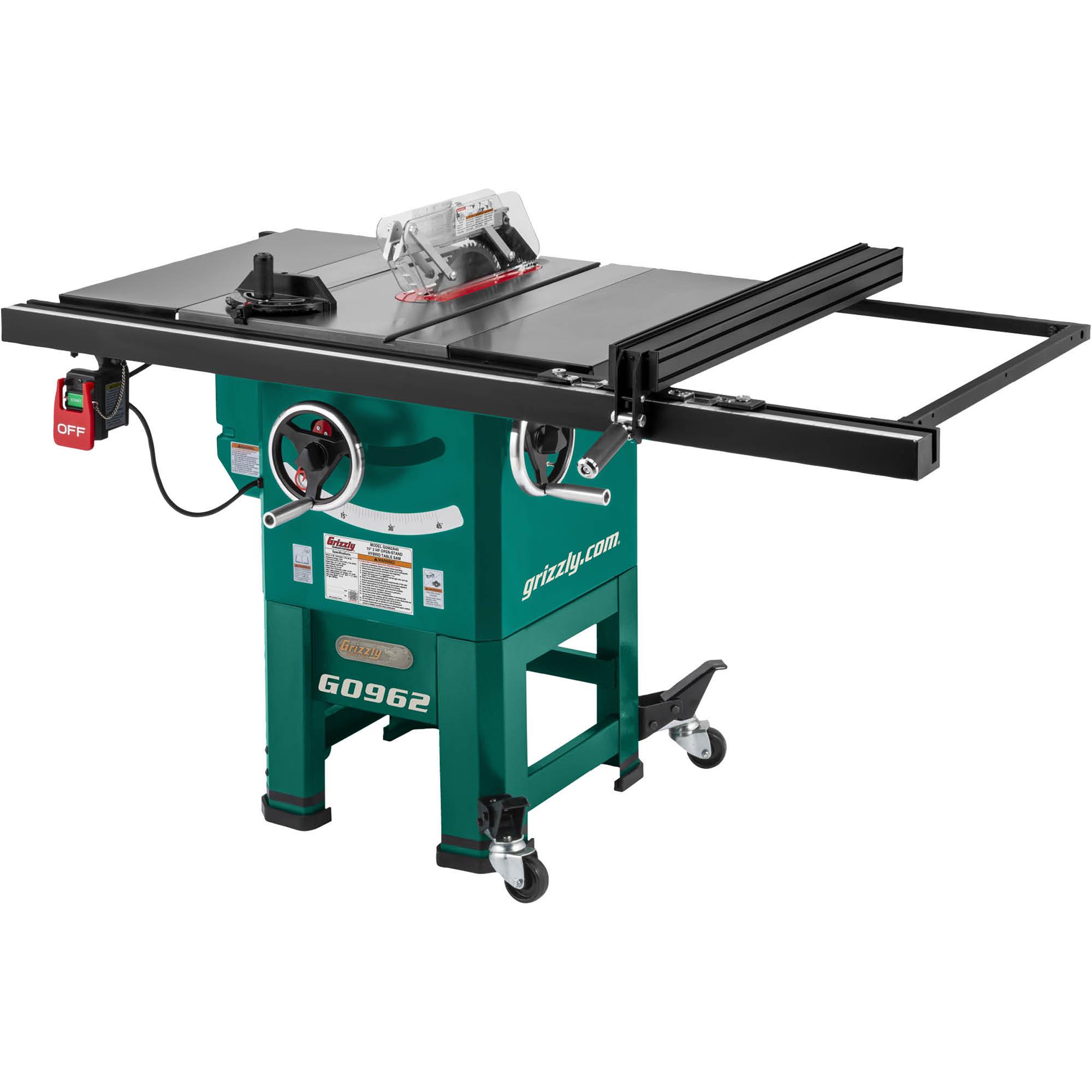 10" 2 HP Open-Stand Hybrid Table Saw - Grizzly Industrial, Inc.