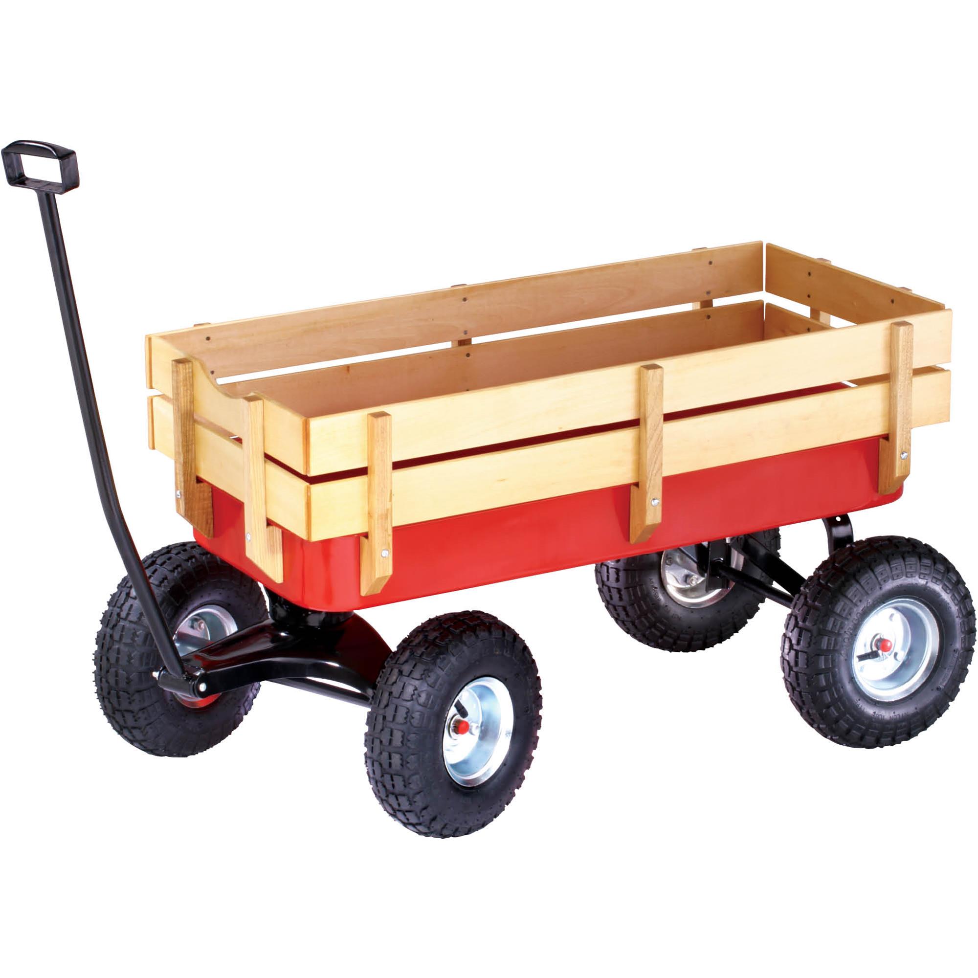 Heavy-Duty Wagon w/ Wood Sides - Grizzly Industrial, Inc.