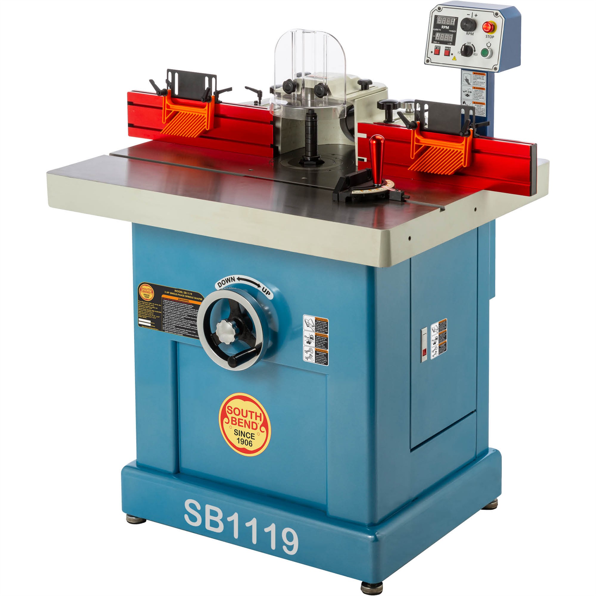 3 HP Single-Phase Variable-Speed Spindle Shaper - Grizzly Industrial, Inc.