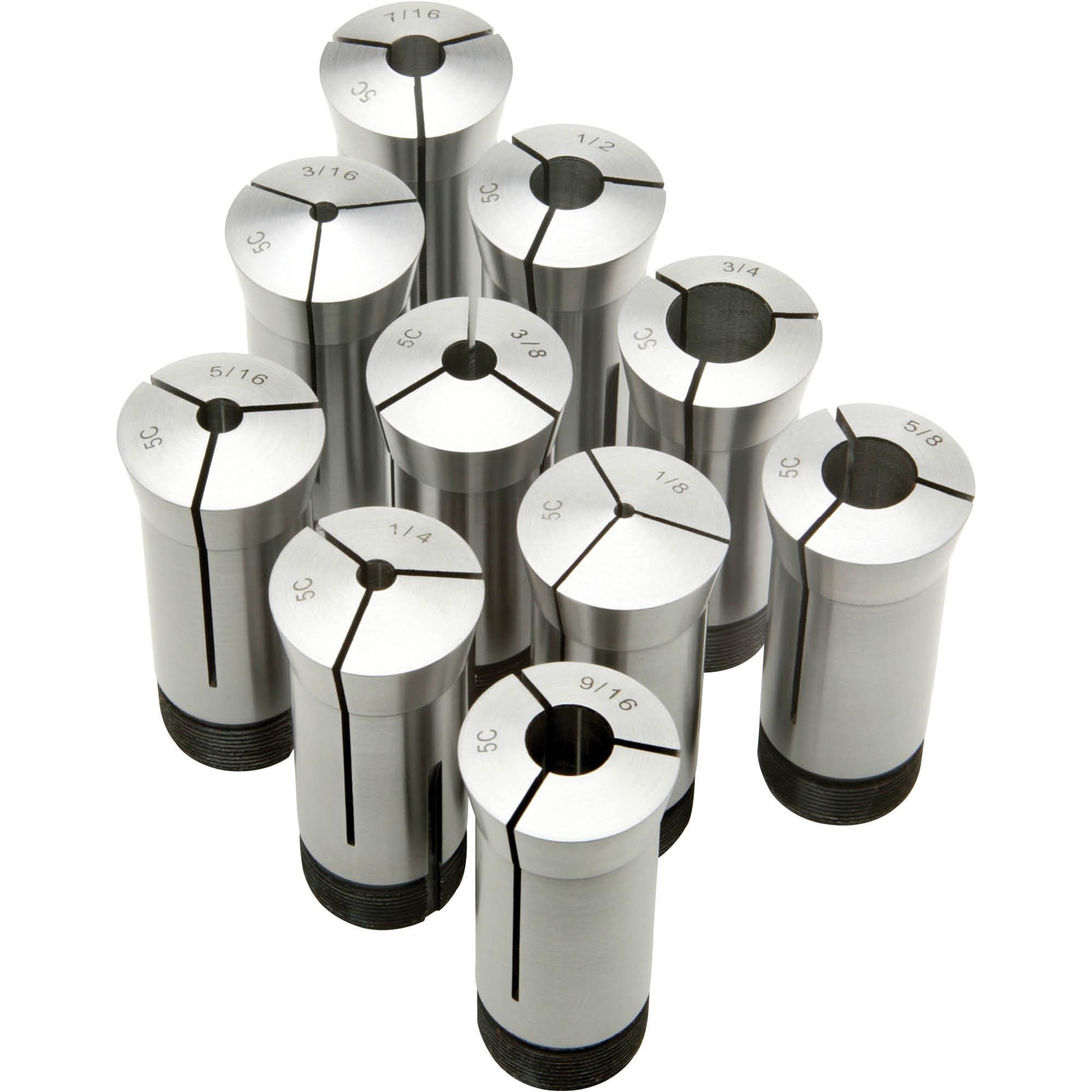 Precision 5-C Collet Set of 10 - Grizzly Industrial