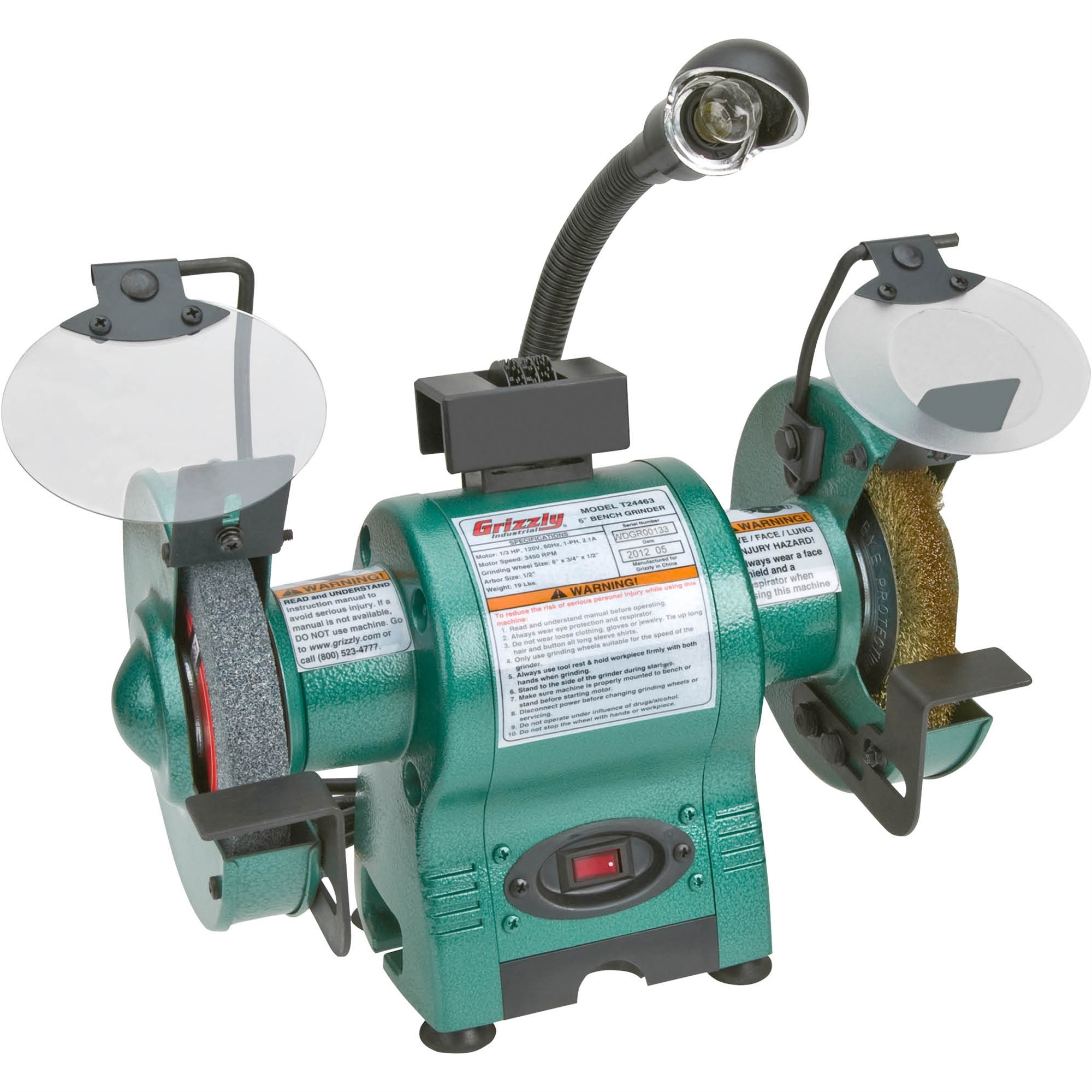 6" Bench Grinder with Work Light - Grizzly Industrial, Inc.