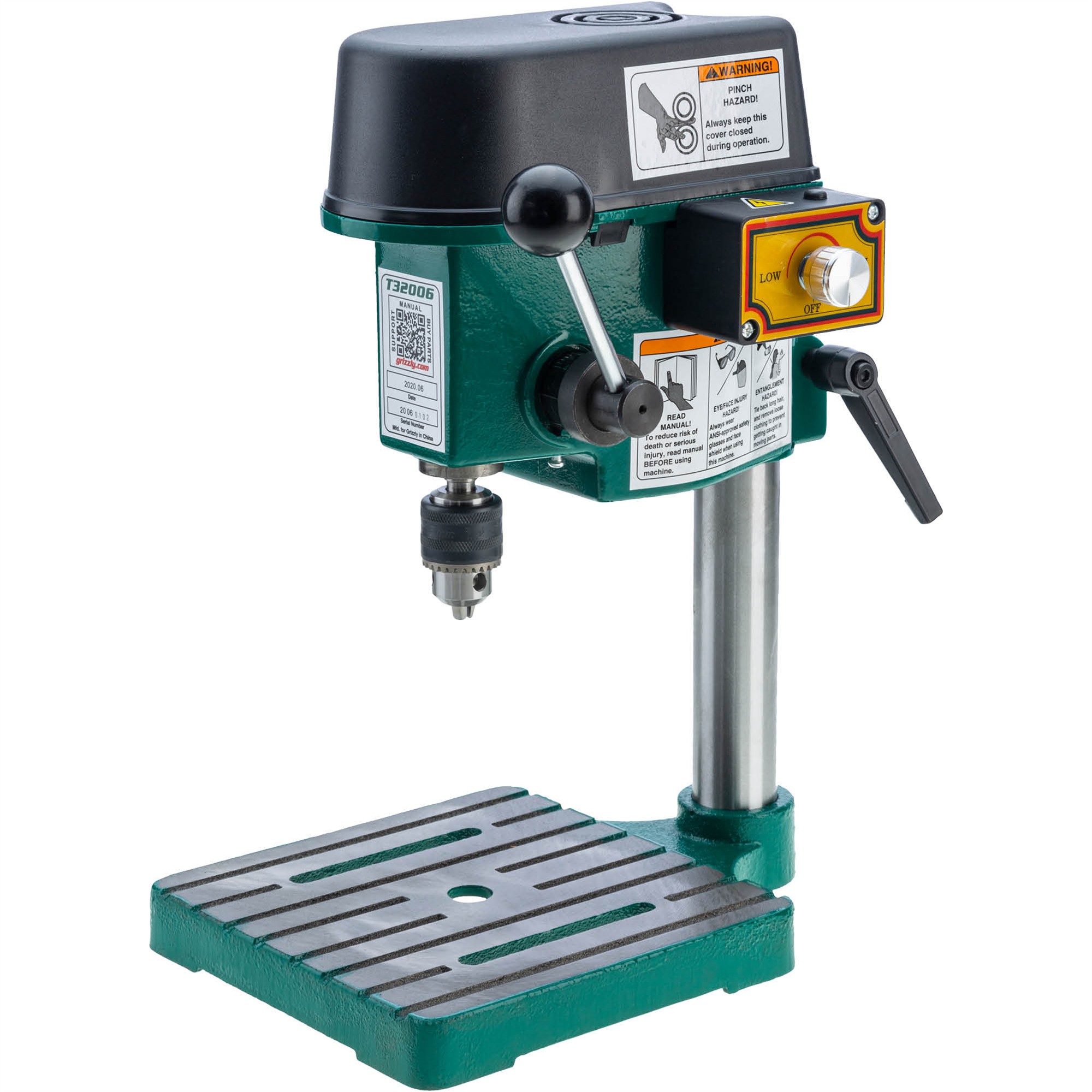 Grizzly T32006 Variable Speed Mini Benchtop Drill Press