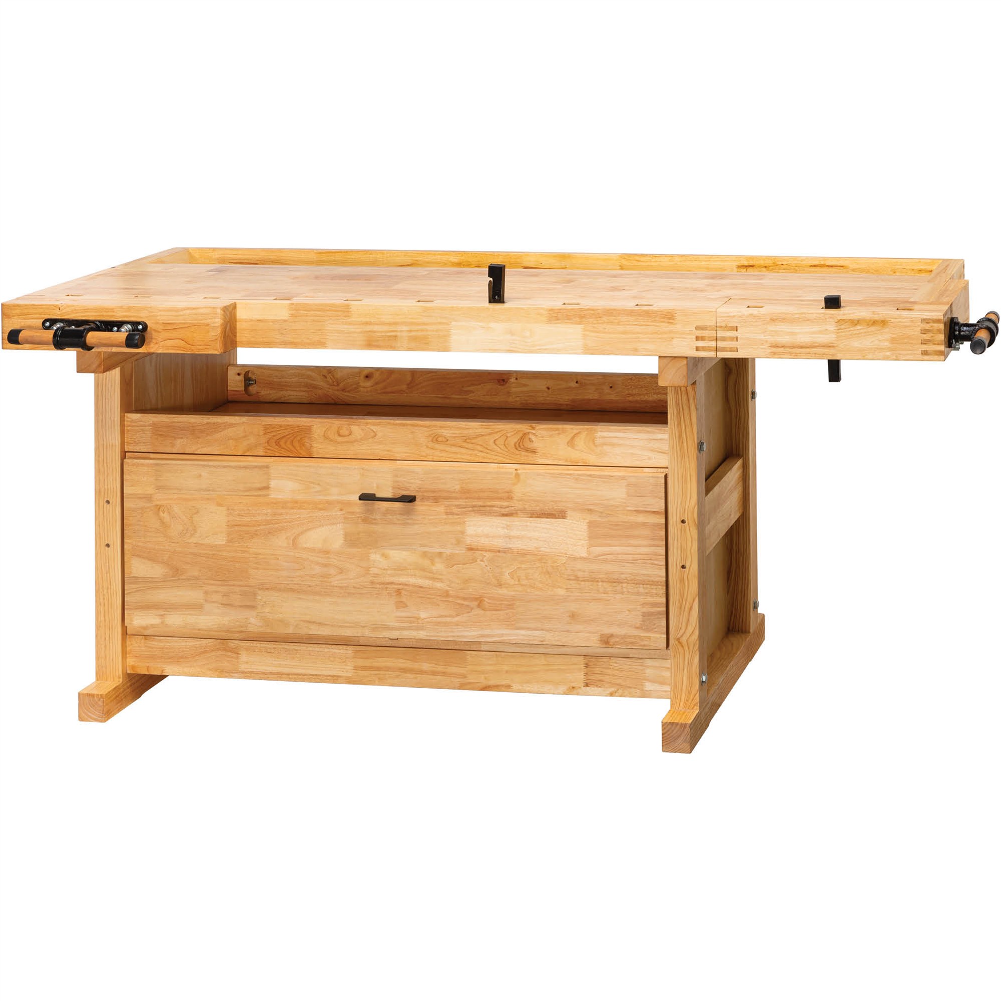 80" Euro-Style Butcher Block Workbench w/ Cabinet - Grizzly Industrial ...