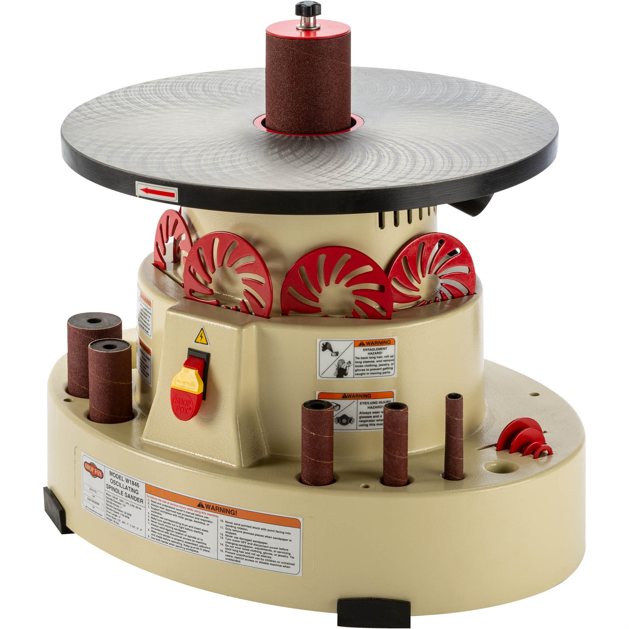1 4 HP Benchtop Oscillating Spindle Sander Grizzly Industrial