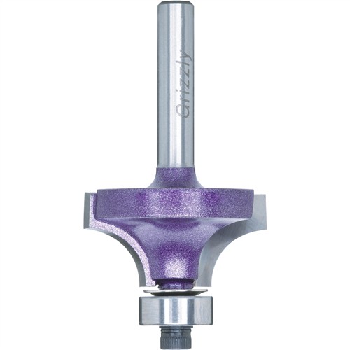 Grizzly C1718Z - 3/8"r Anti-Kickback Roundover Bit, 1/4" Shank ...